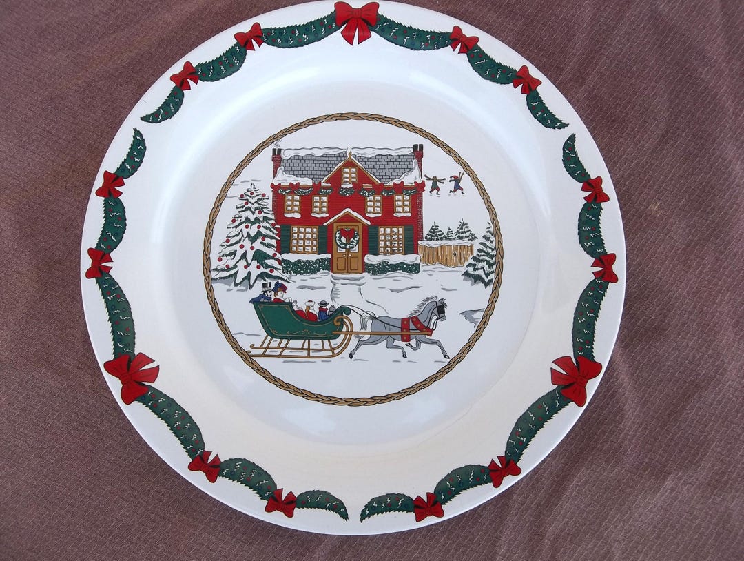 Mid-century Christmas Serving Platter: Baker, Hart & Stuart Holiday ...