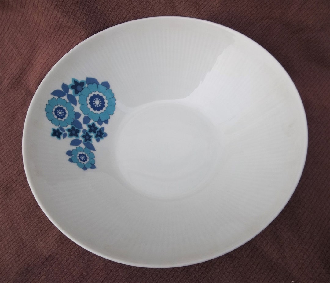 Mitterteich, Mid-century Modern Bavarian China, Blue Floral Pattern ...