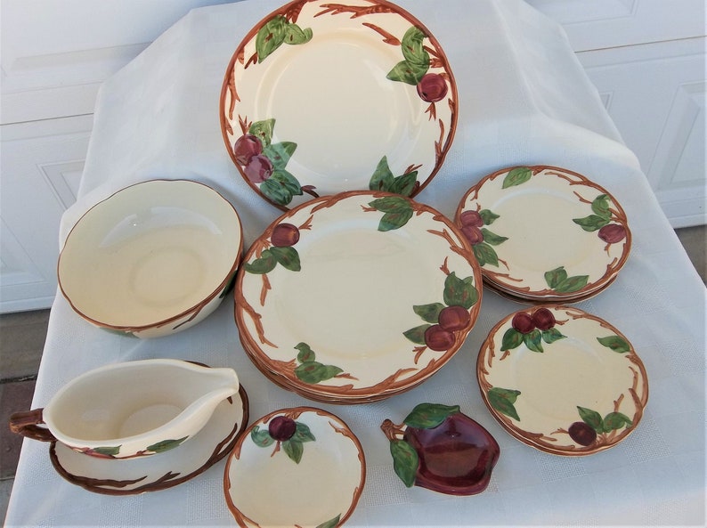 Vintage Franciscan Apple Earthenware 15-piece Set: Hand-painted ...