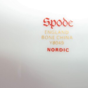 Vintage Spode Nordic China Set: Platinum Trim, Scalloped Rim (19 Pieces ...