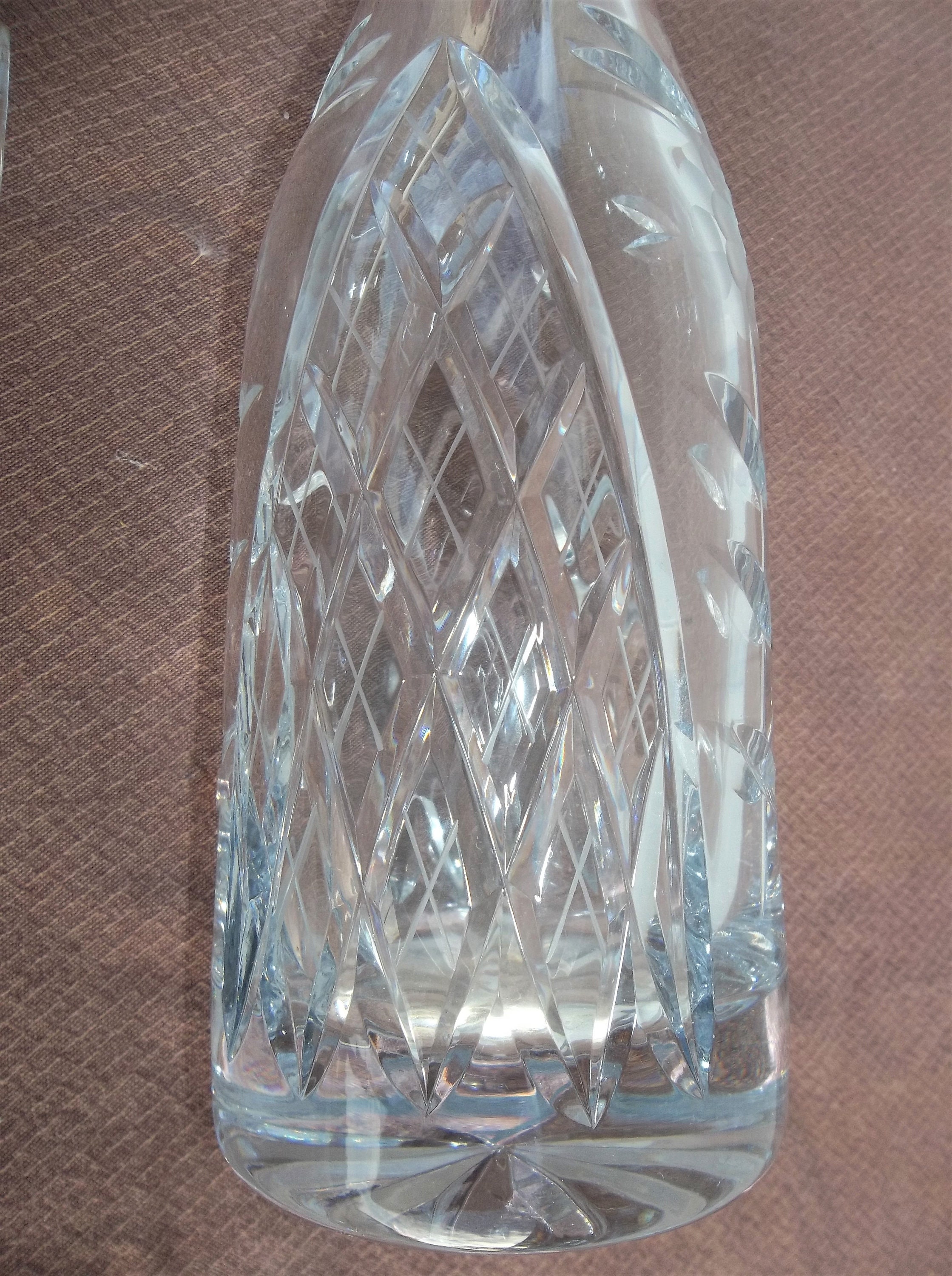Vintage Cut Glass Decanter! SALE! SALE! 4 Glasses, Midcentury Barware ...