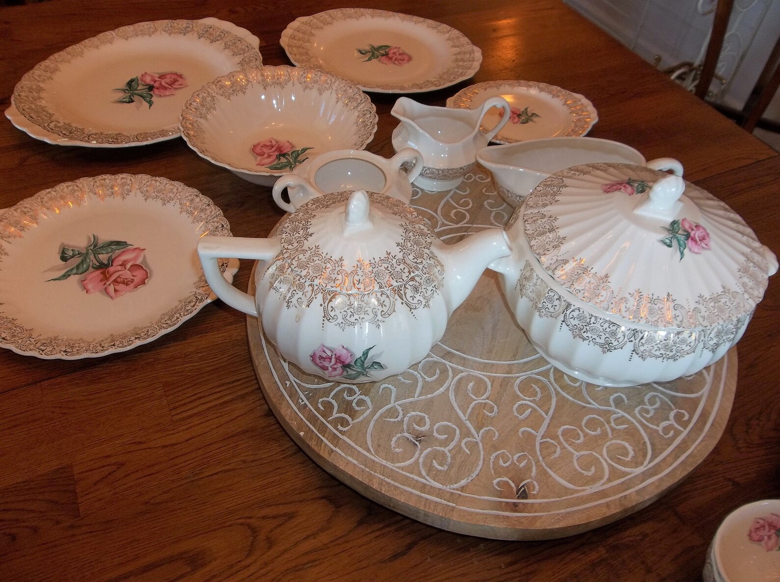 Limoges-america, Le Fleur Rouge, RARE 105 Piece Set, Vintage 1942-1949 ...