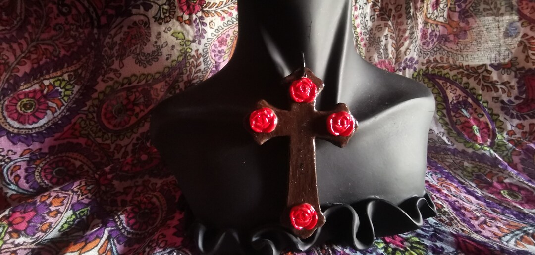 Handle With Prayer... Cross of Lunacy Thorn Rose - Etsy