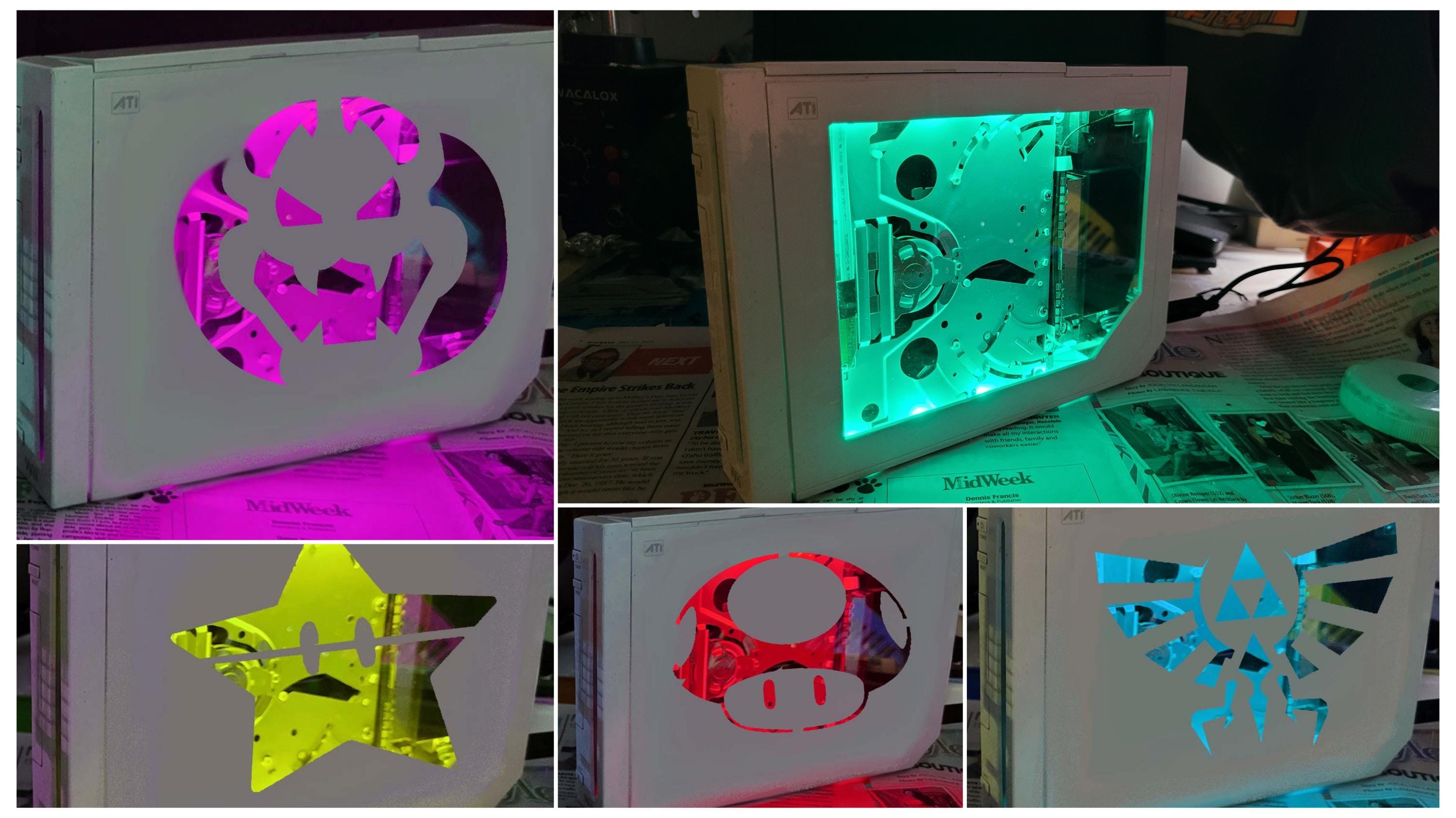 Custom Wii Top Shell With RGB LED + Optional Wii Console With Hdmi ...