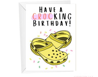 Croc Birthday Card | Etsy UK