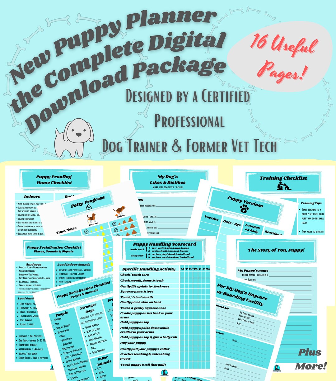 Puppy Planner, Scheduler, Checklist, and More. Printable PDF Digital ...