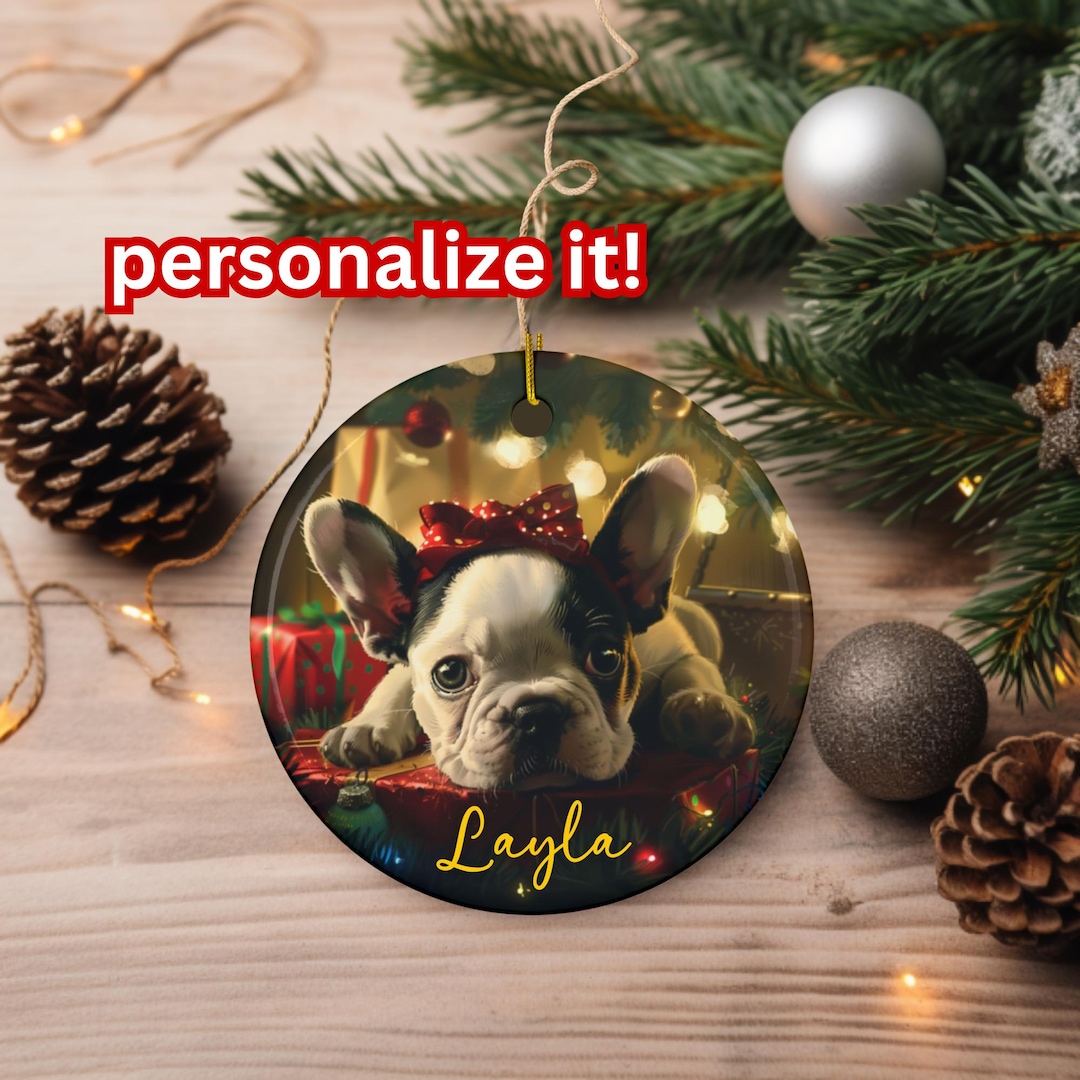 French Bulldog Holiday Ornament #3 |puppy Friends | Sweet Christmas ...