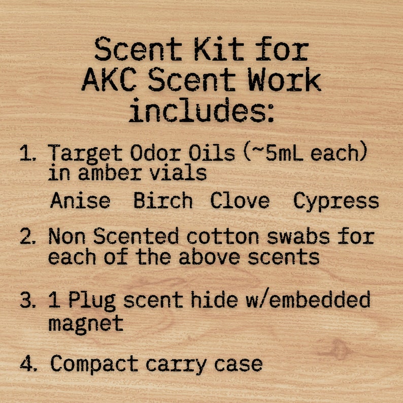 Scent Work Kit / Four Odor Scent Kit for Scent Work Training / Target ...