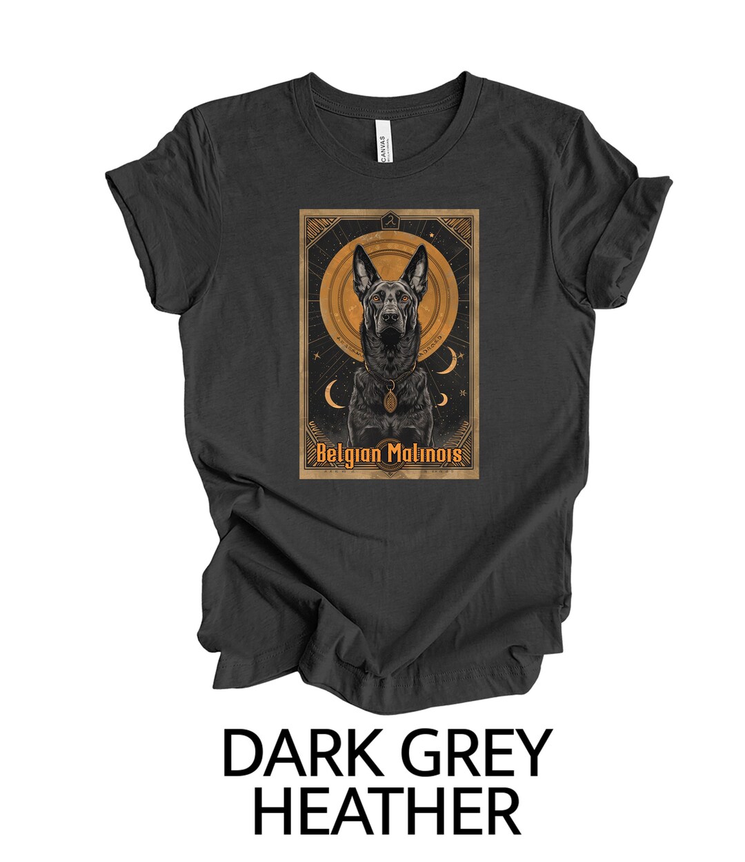 Belgian Malinois Tarot Style T-shirt/ Belgian Malinois Art / Malinois ...