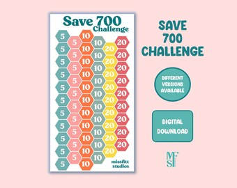 PRINTABLE PDF 5 Pounds Savings Challenge Digital Download - Etsy