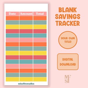 3 X Savings Trackers - Digital Download - Etsy