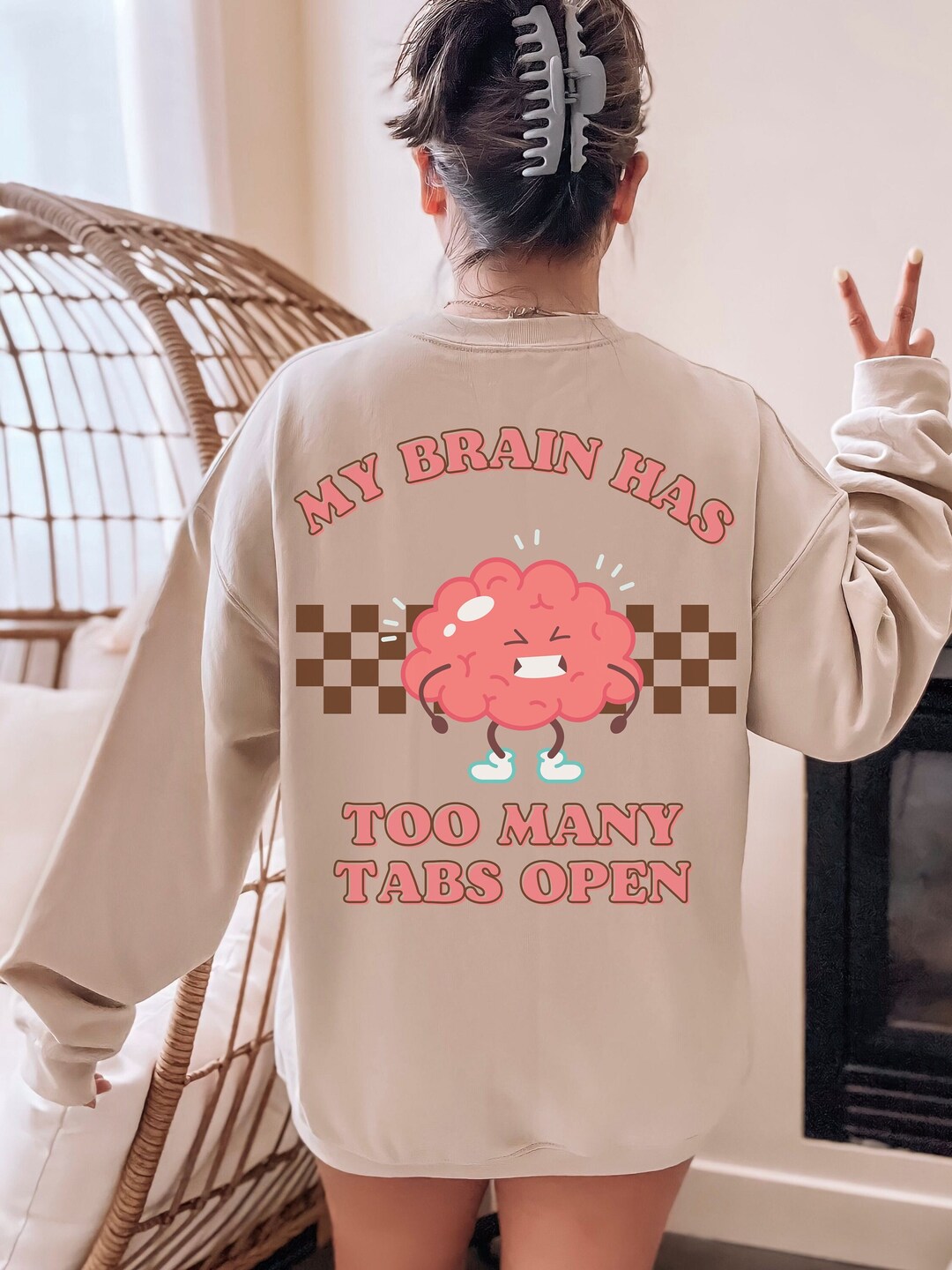 ADHD Shirt, ADHD Sweatshirt, ADHD Crewneck Sweater, Mental Health Shirt ...