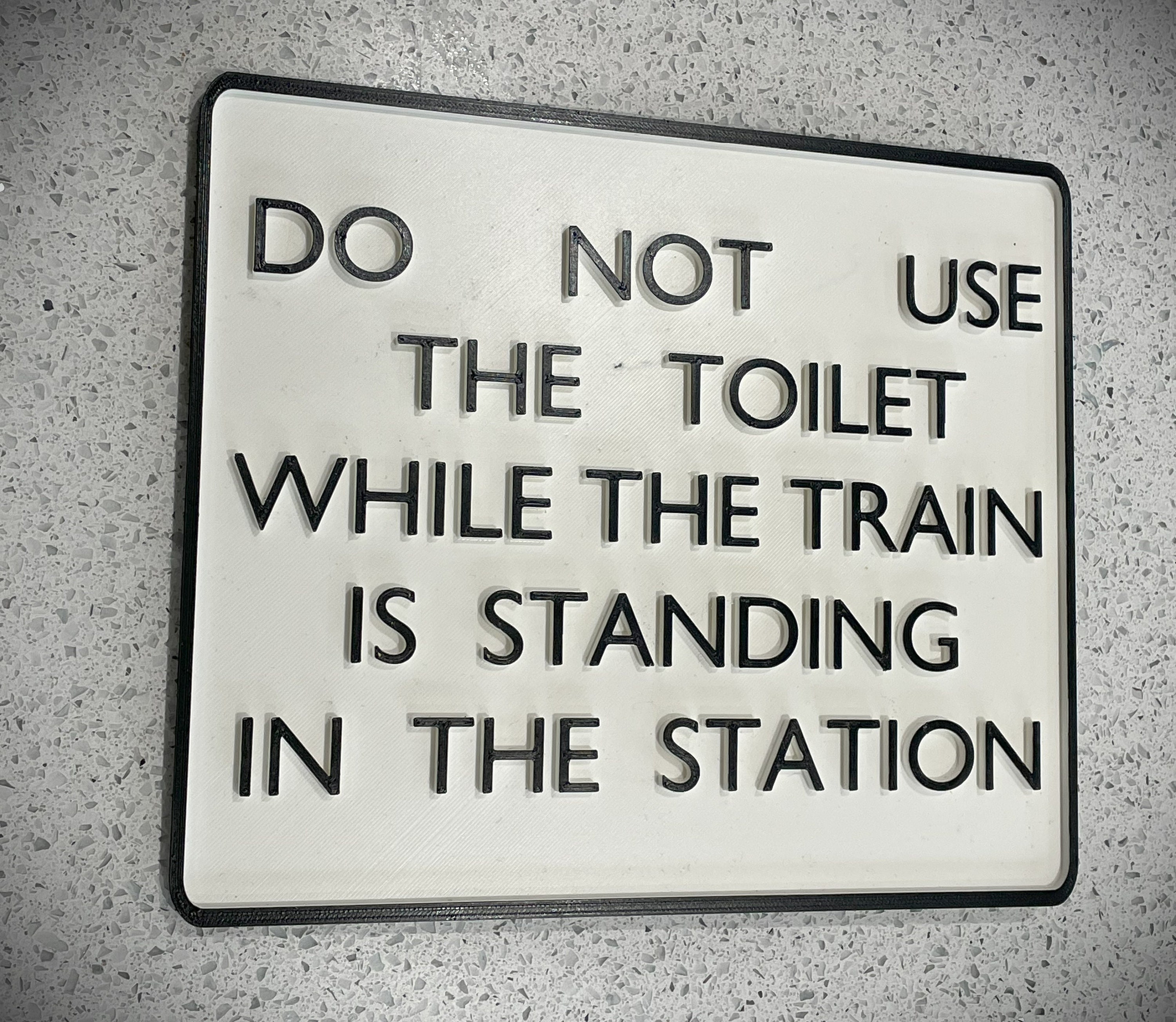 Retro Train Sign "do Not Use the Toilet While the Train is Standing in ...
