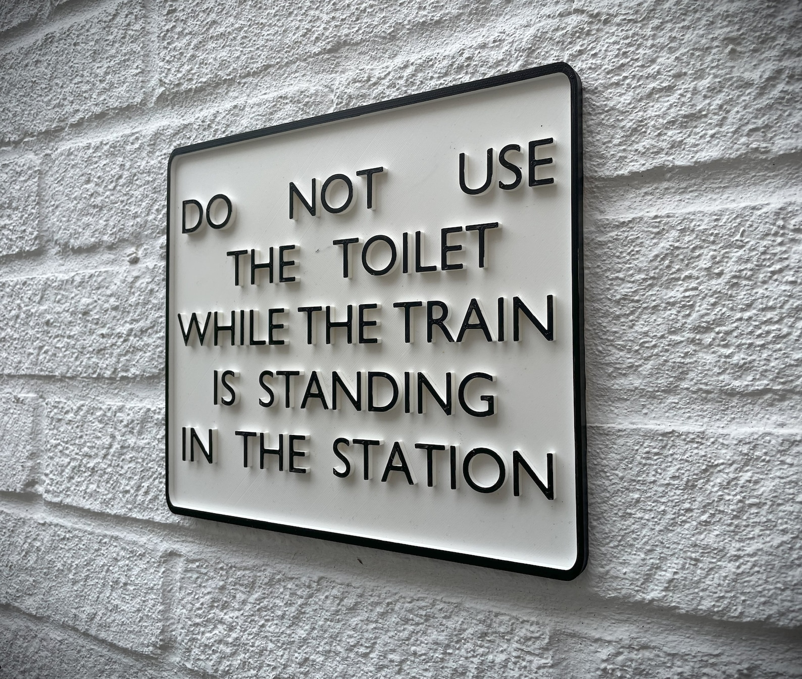 Retro Train Sign "do Not Use the Toilet While the Train is Standing in ...