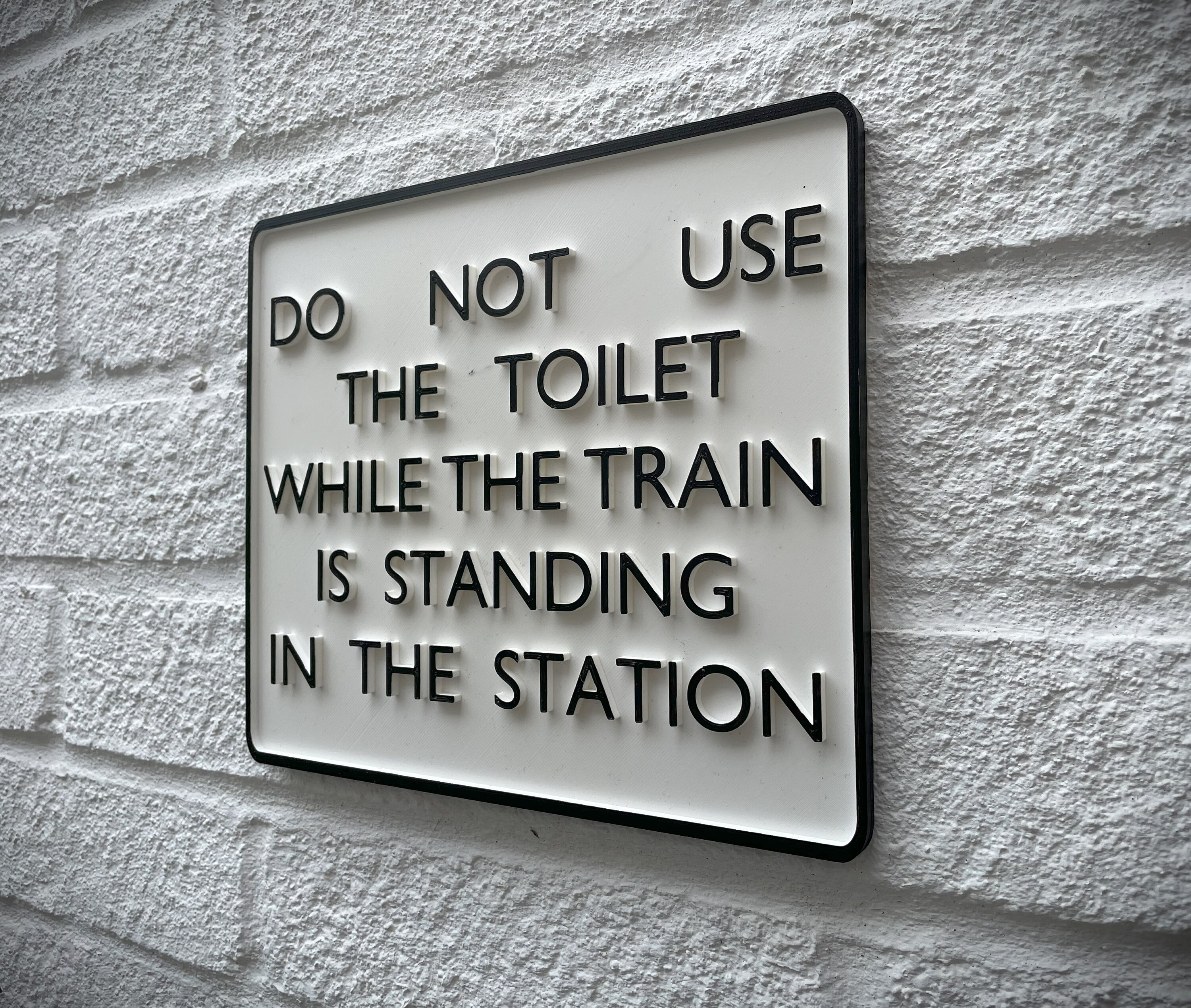 Retro Train Sign "do Not Use the Toilet While the Train is Standing in ...
