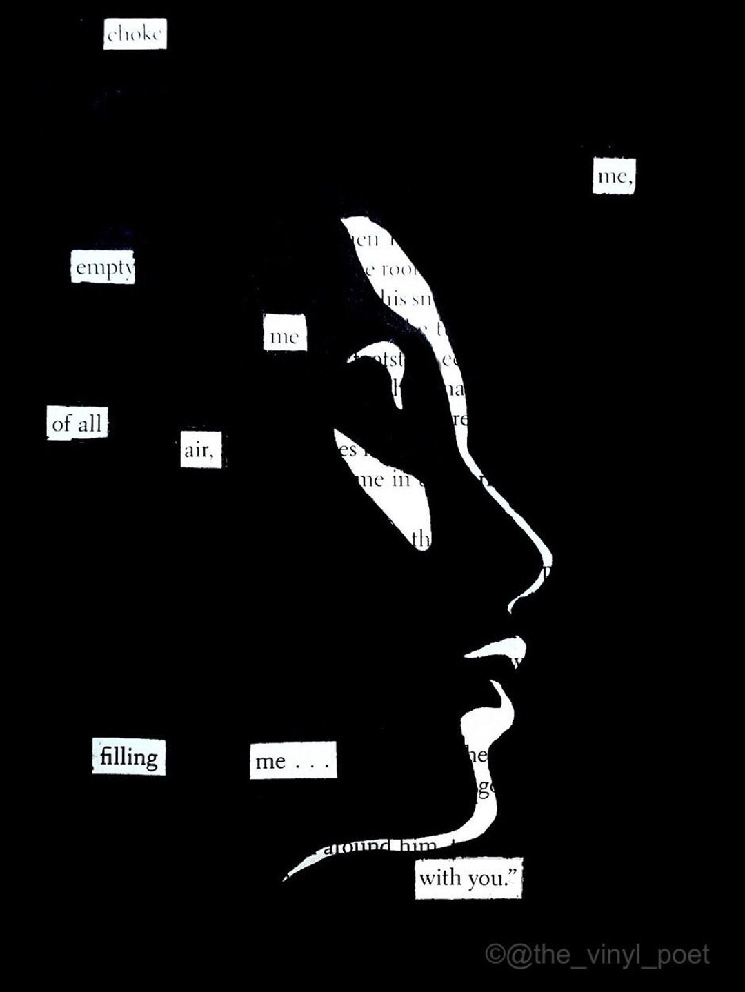 Choke Me - Blackout Poetry Print - Etsy