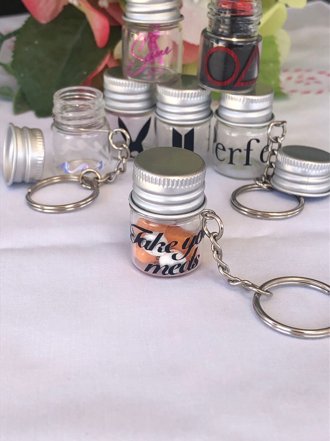 Tiny BLANK Bulk Miniature Bottle Jar Keychain Cute - Etsy