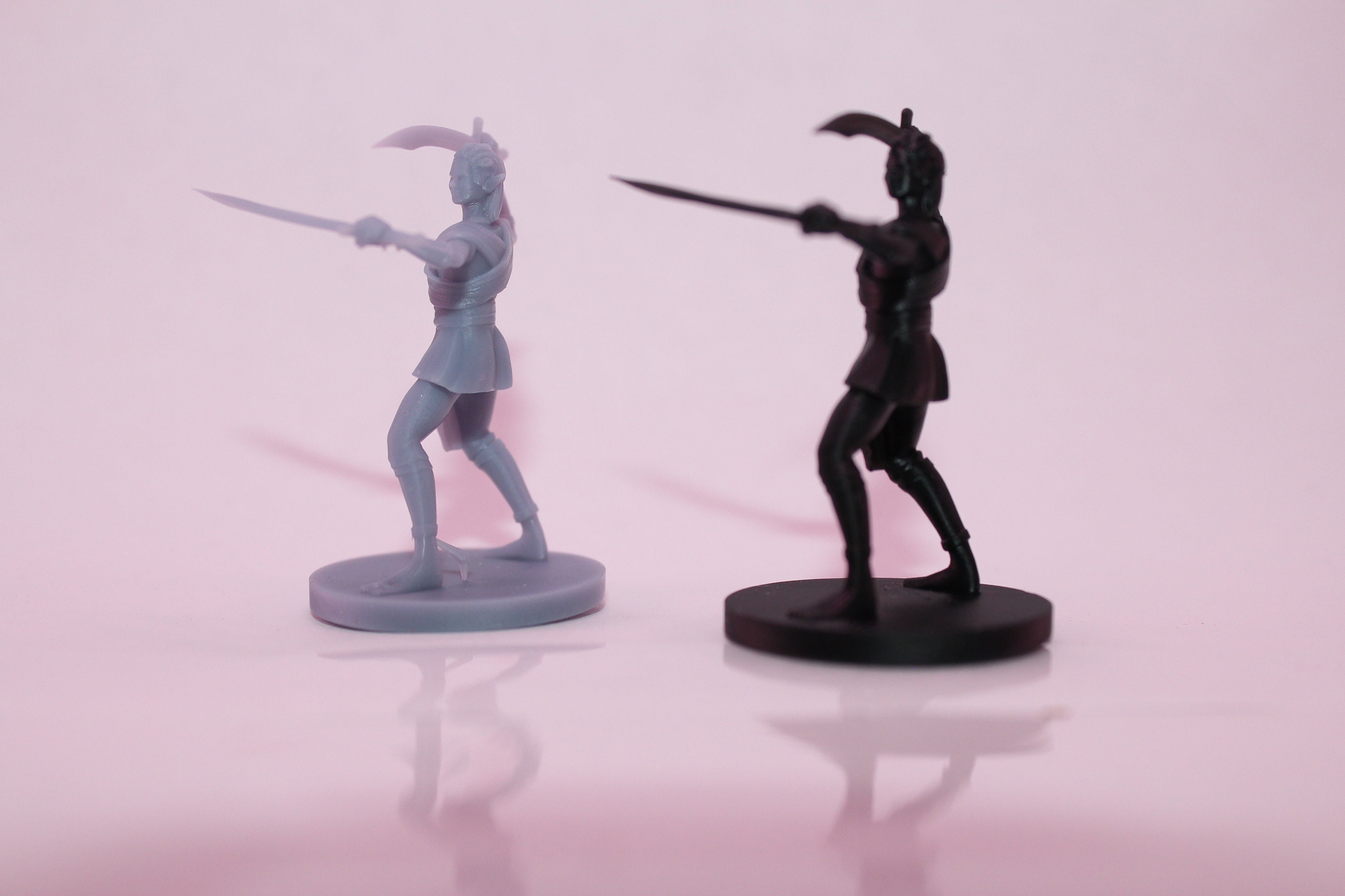 Blades of Fury Female Fighter With Dual Scimitars Miniature Dnd ...