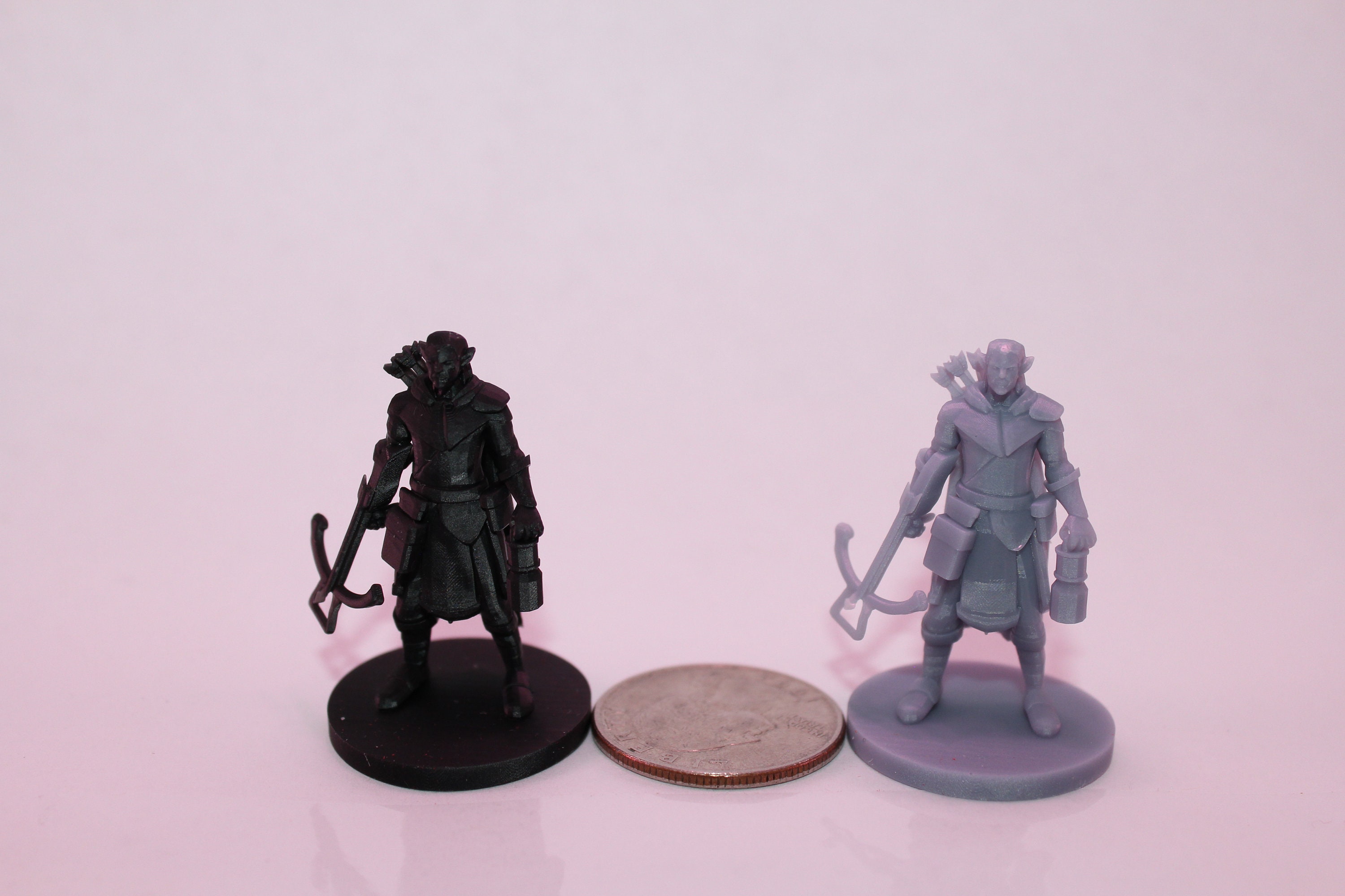 Woodland Hunter Gray Resin Elf Ranger With Crossbow Miniature Dnd Mini ...