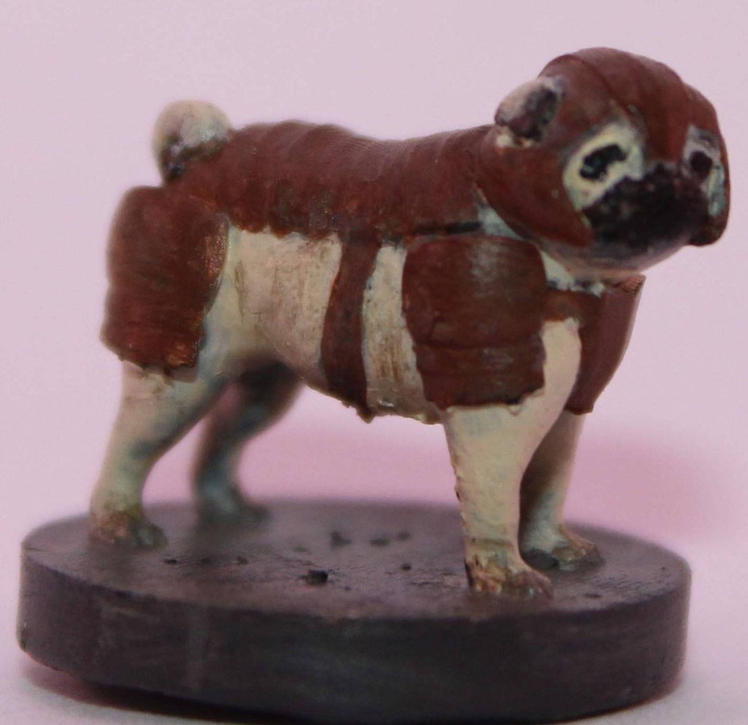 Painted Pug Companion in Armor TTRPG Miniature - Etsy
