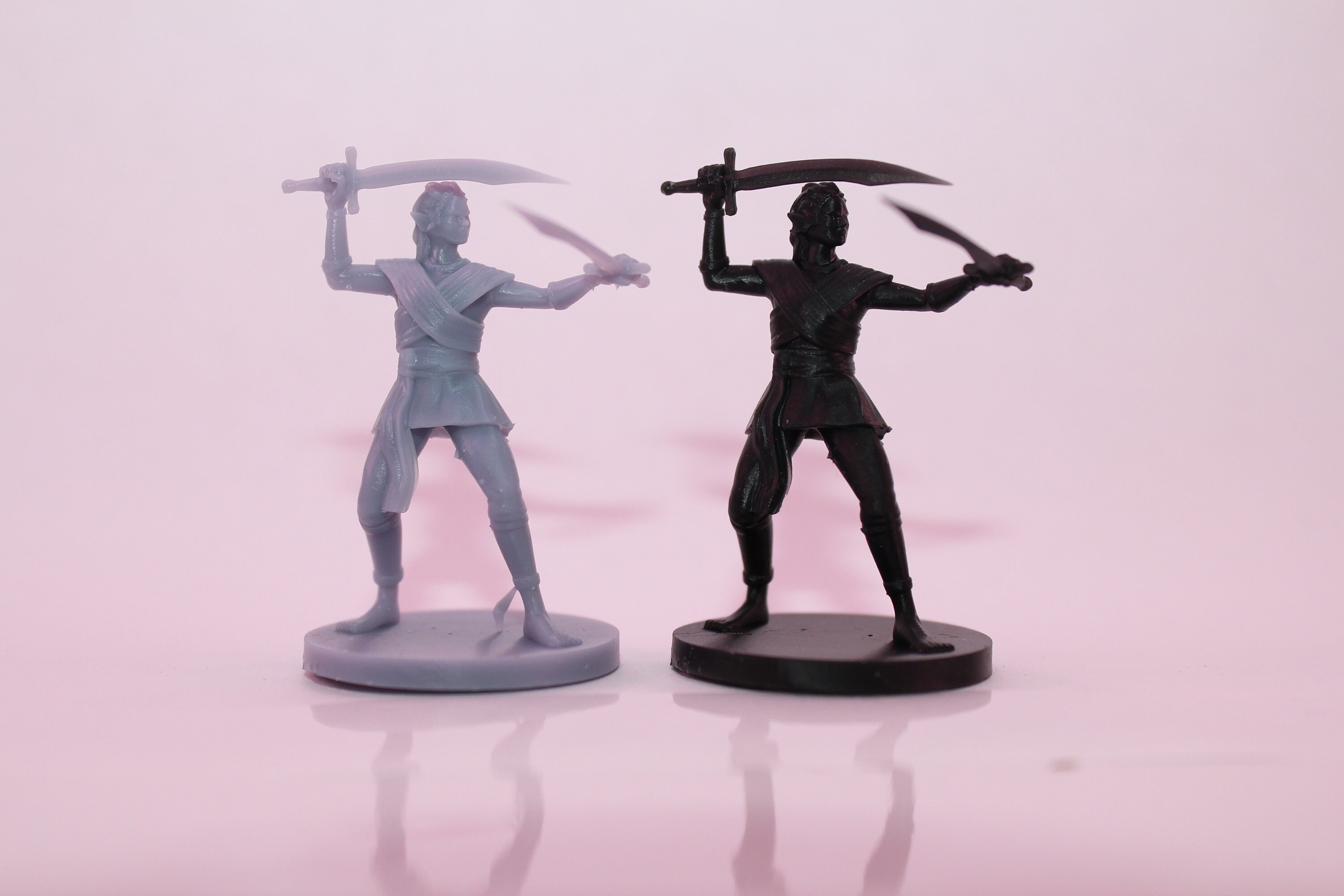 Blades of Fury | Female Fighter With Dual Scimitars Miniature | Dnd ...