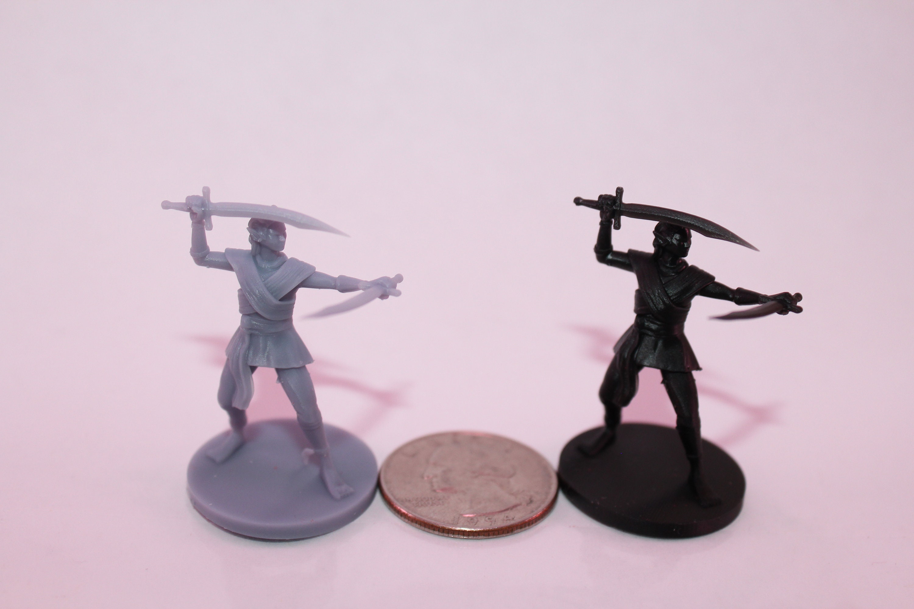 Blades of Fury Female Fighter With Dual Scimitars Miniature Dnd ...