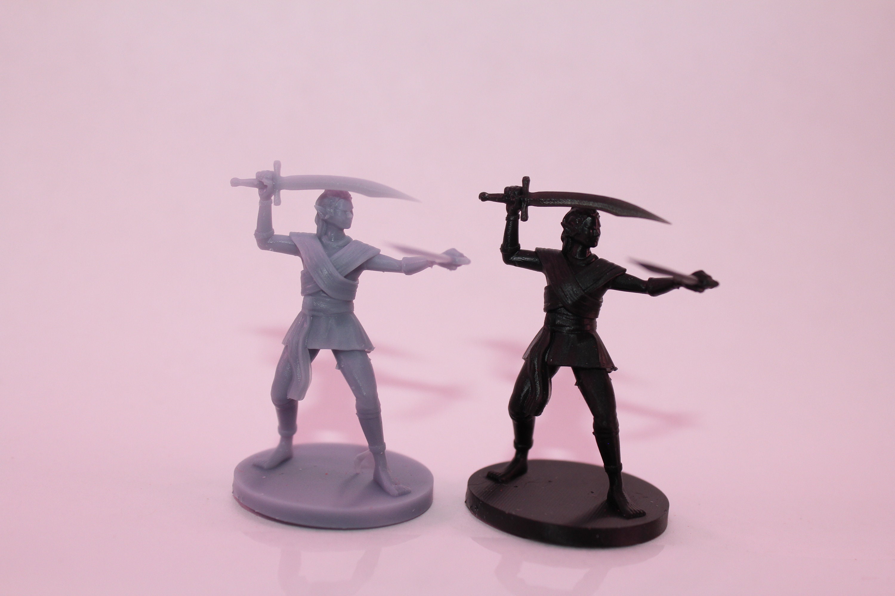 Blades of Fury Female Fighter With Dual Scimitars Miniature Dnd ...