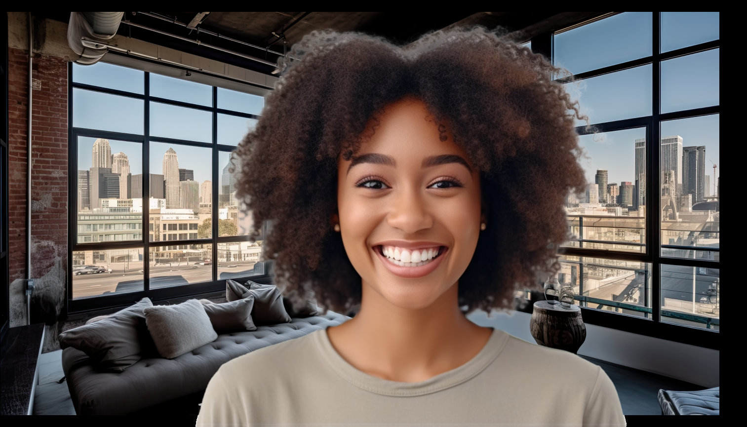 Zoom Virtual Background - Luxurious Downtown Loft - Skyline City Views ...