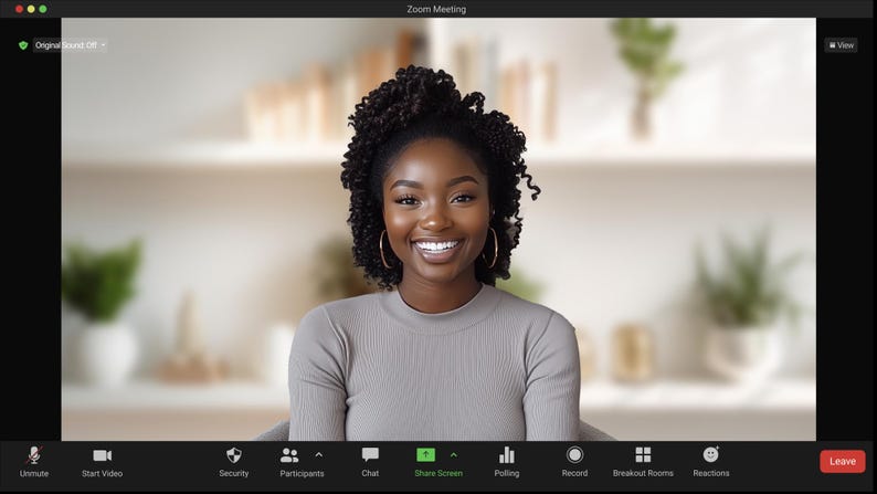 Virtual Zoom Background – Classic Minimalist Bookshelf, Virtual Home ...