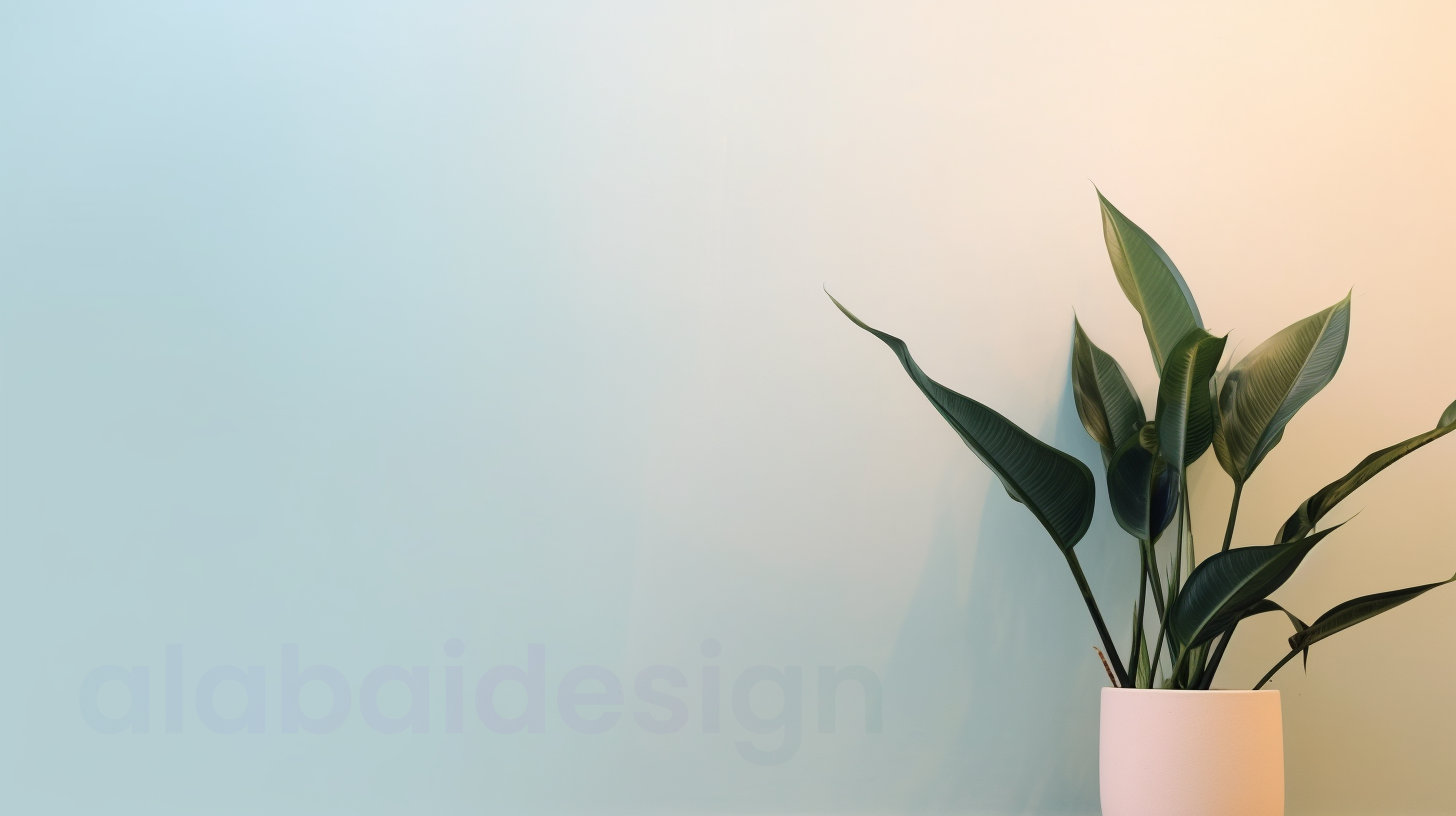 Minimalist Zoom Background (TWO) | Potted Plant Home Office Decor ...