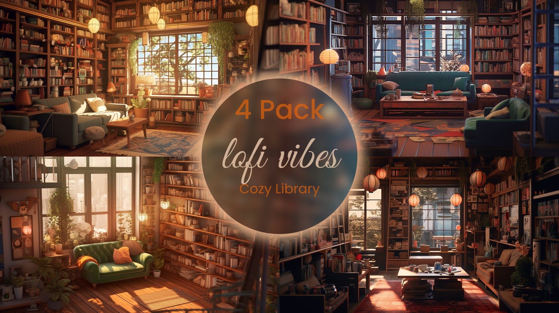 Cozy Library Wallpaper
