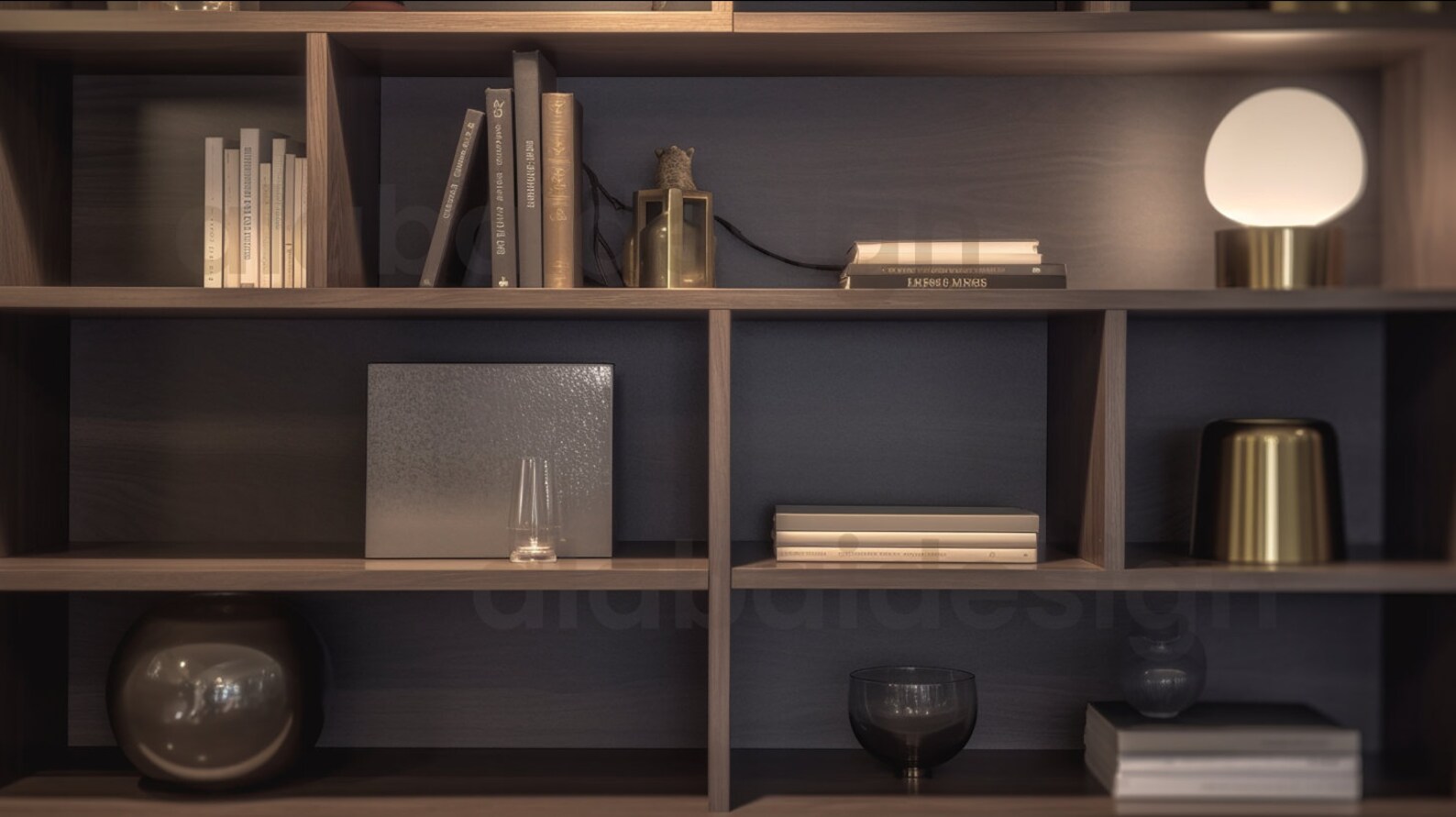 Virtual Home Office Bookshelf for Zoom – Modern Backdrop for ...