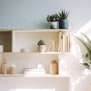 Luxury Zoom Virtual Background | Natural Blue Bookcase | Professional ...