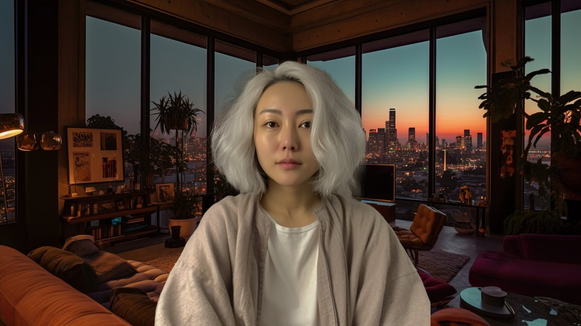 Cozy Skyline Loft - Virtual Background for Zoom - Home Office Decor - Etsy