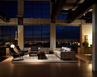 Zoom Virtual Background - Evening Skyline View - Professional Decor ...