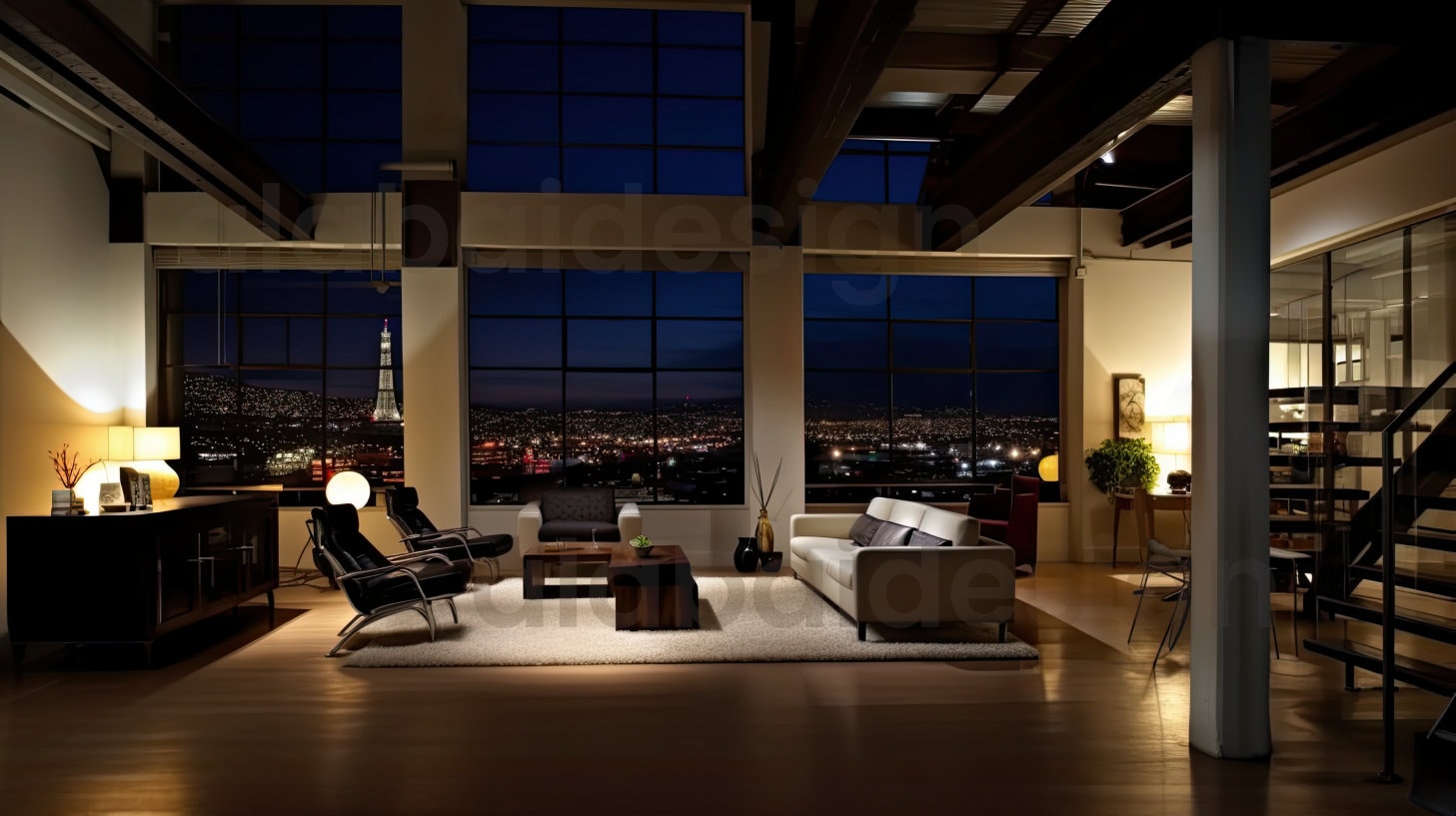 Penthouse in Paris - Zoom Virtual Background - Professional Decor ...