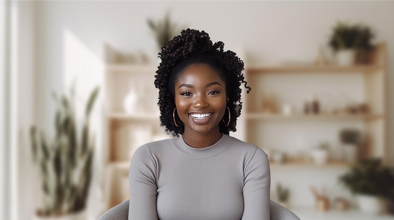 Virtual Zoom Background | off White Southwestern Bookshelf Professional ...