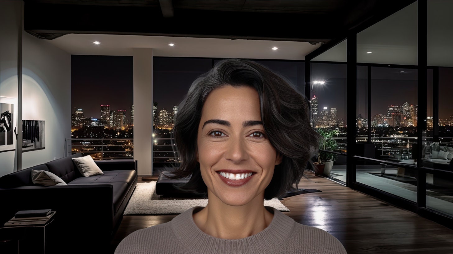 Zoom Virtual Background - Evening Skyline View - Professional Decor ...