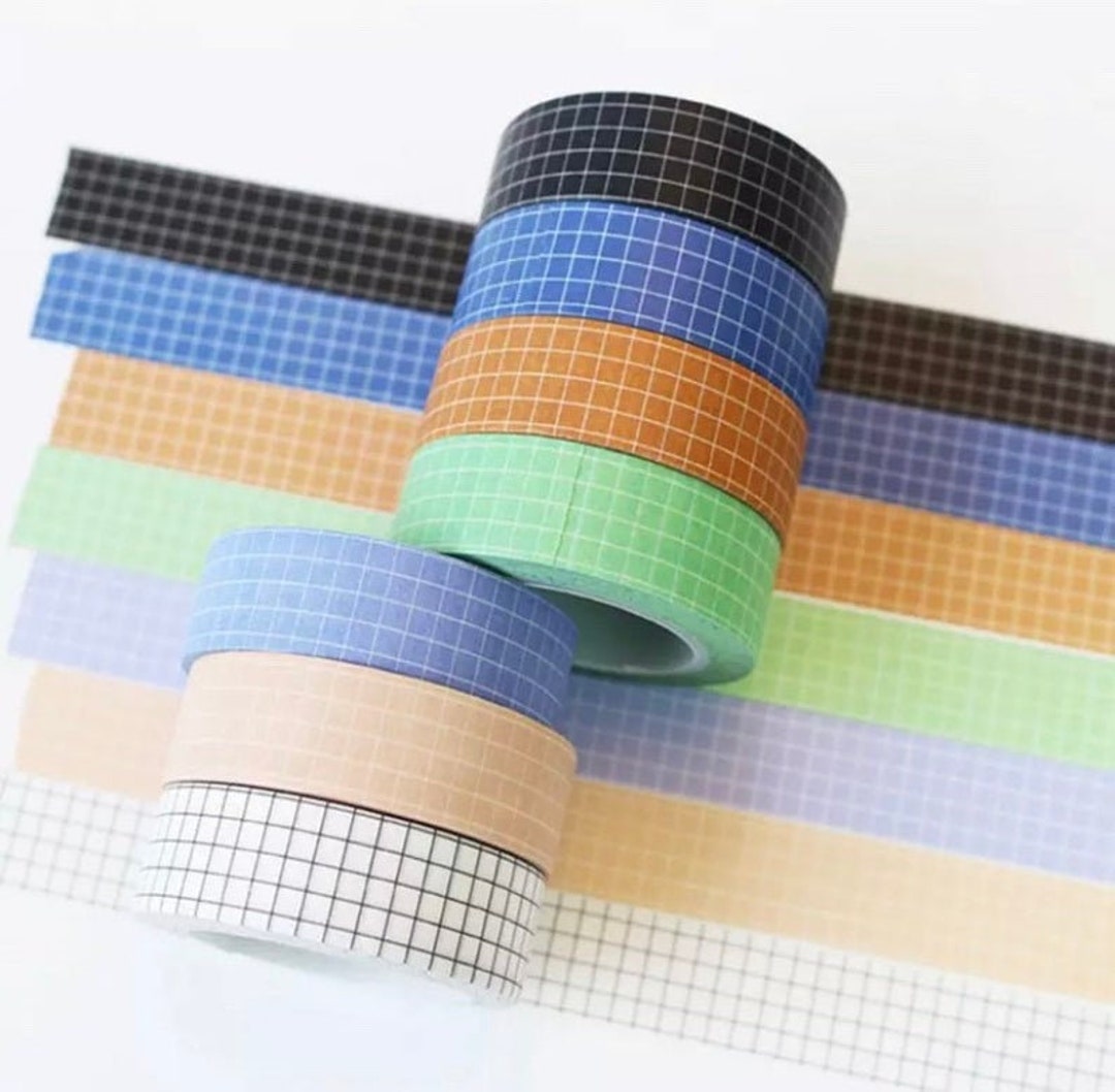 Grid Washi Tape - 10m - Journal Supplies - Craft Supplies - Decorative ...