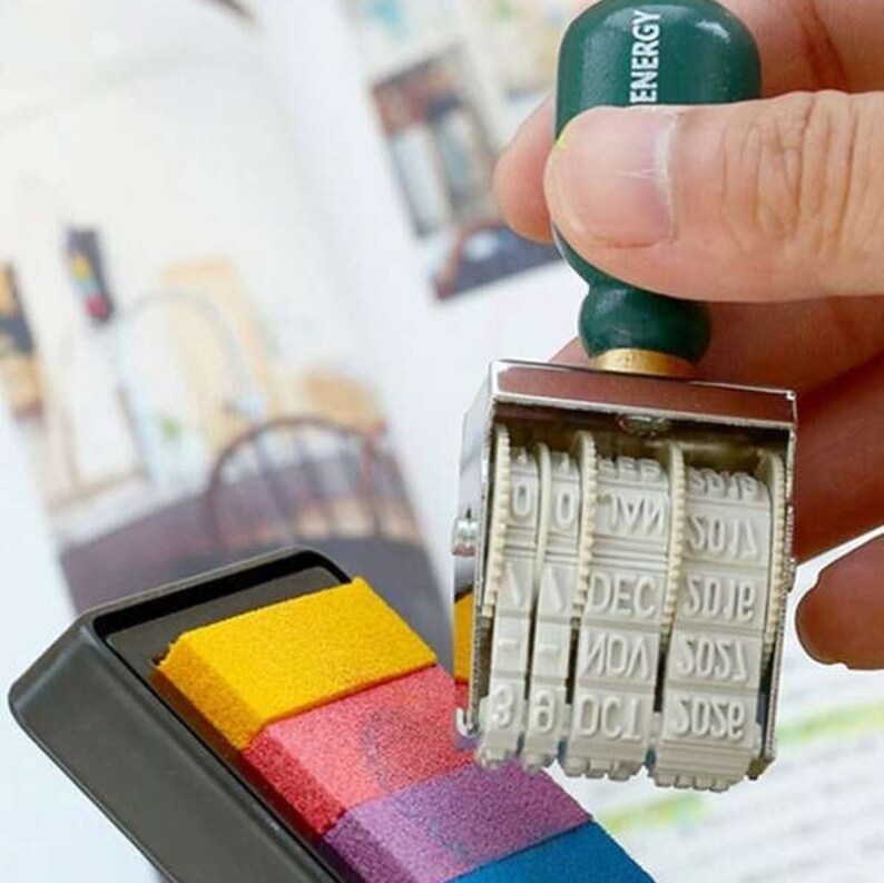 Retro Date Stamp Post Mark Stamp Library Book Date Stamp - Etsy