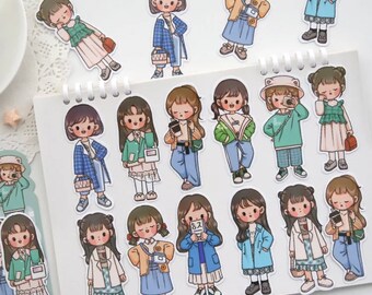 Kawaii Girl Stickers | Etsy UK