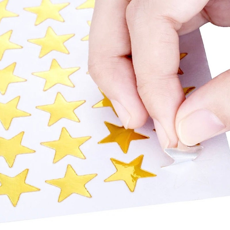 Gold Star Reward Stickers - Etsy