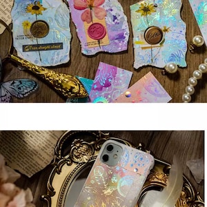 Holographic Sticker Book - Celestial Laser Stickers - 6 COLOUR & THEME ...