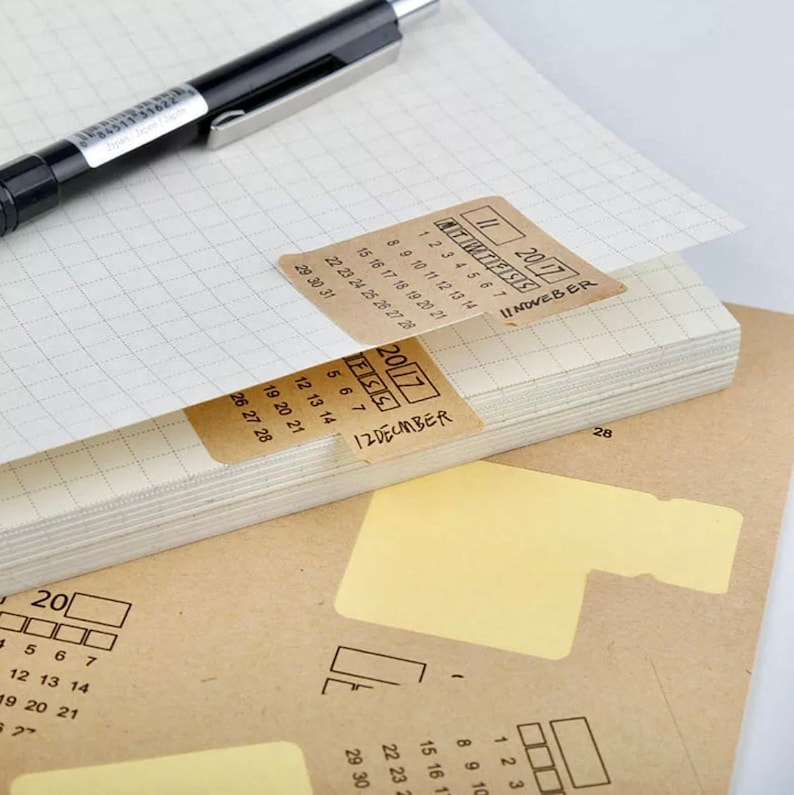 Blank Calendar Stickers - Planner Stickers - Journal Supplies - Diary ...