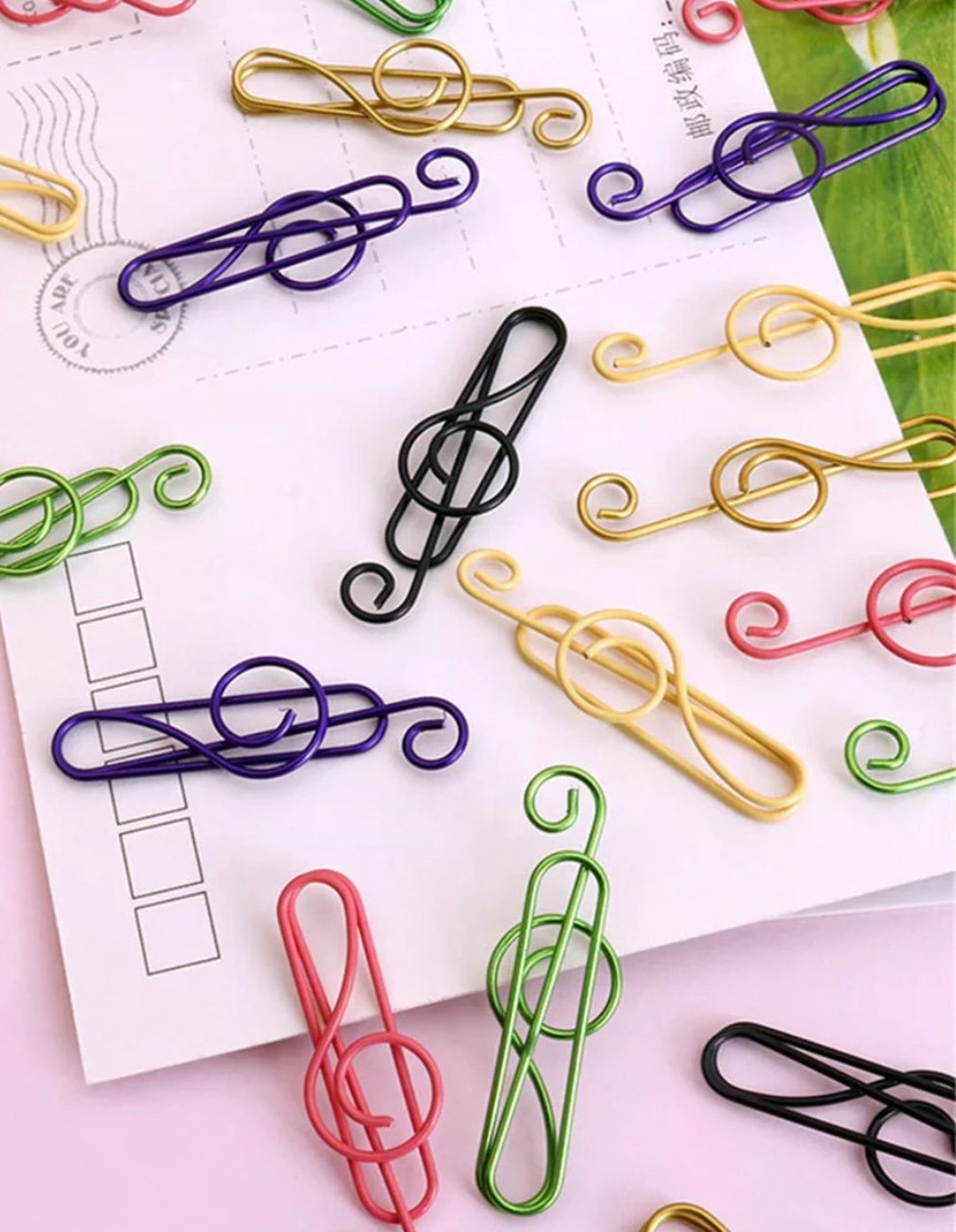 Music Note Paper Clips - Journal Supplies - Aesthetic Stationery ...