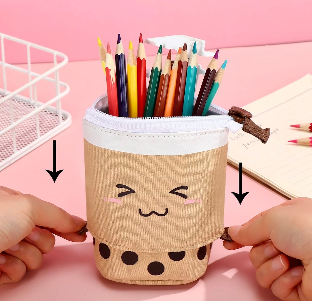 Cute Bubble Tea Pencil Case - Kawaii Stationery - FOUR COLOUR CHOICES ...