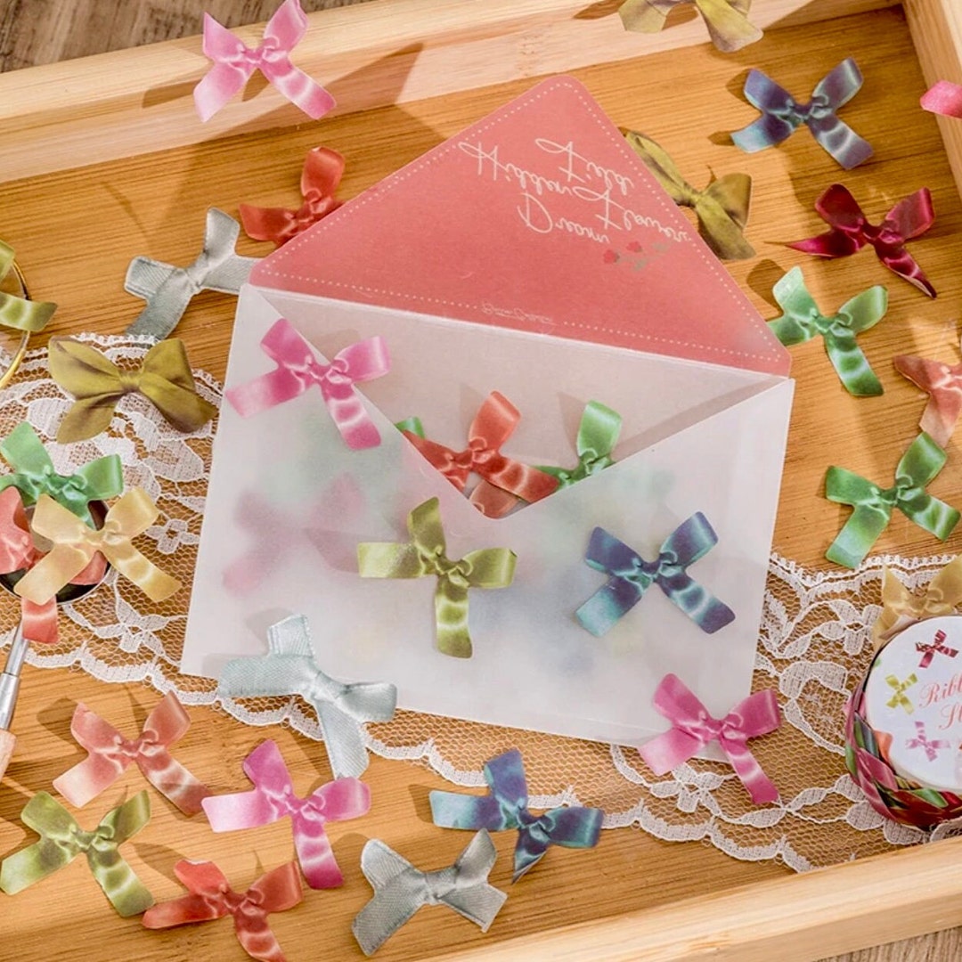 100 Ribbon Stickers Scrapbook Supplies Aesthetic Stickers Craft ...