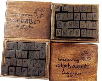 Clear Stamps Alphabet Stamp Set Vintage Letter Stamps for - Etsy
