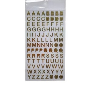 Letter & Number Stickers Gold Foil Stickers Scrapbook Supplies Silver ...