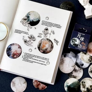 Moon Stickers - Scrapbook Stickers - Journal Supplies - Decorative ...